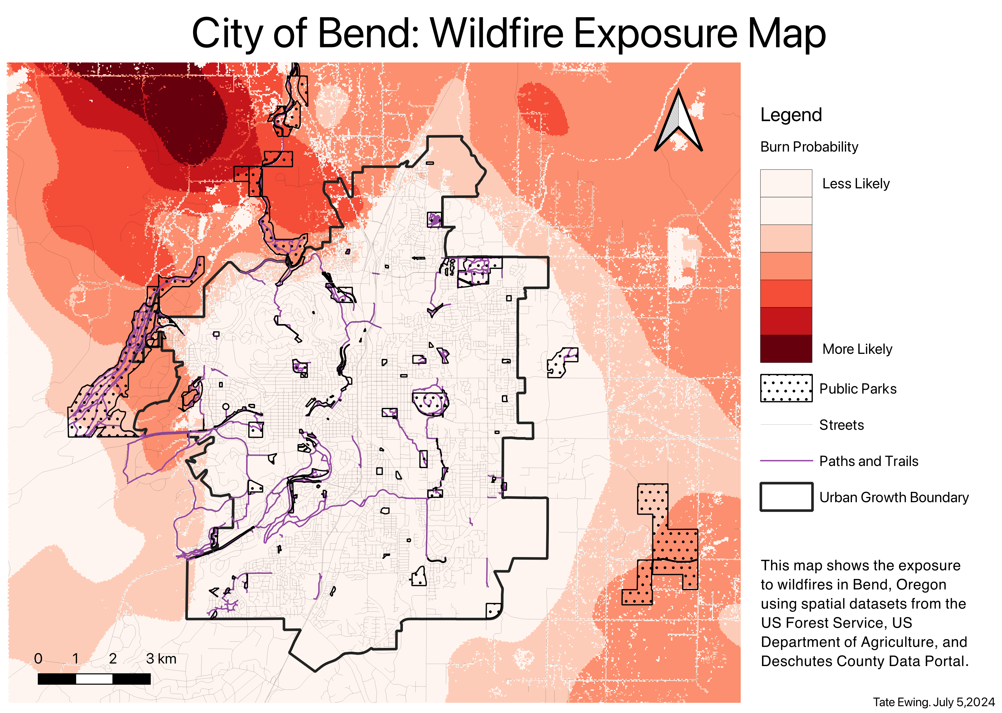City of Bend, OR: Wildfire Exposure Map | Spatialnode
